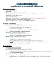 EESA06 Introduction To Planet Earth 1 Pdf LECTURE 1 SCOPE OF COURSE How Planet Earth Formed
