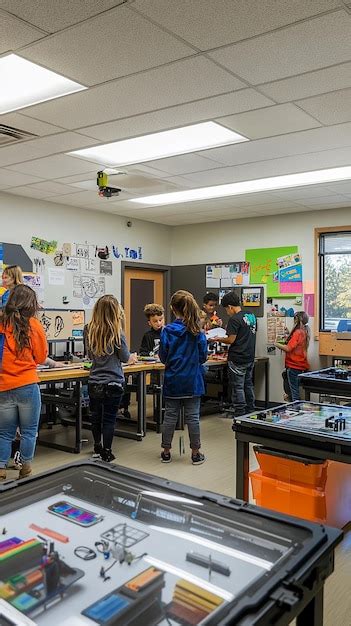 Dynamic Classroom Environment Focused On Stem Education Premium Ai