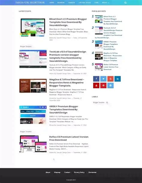 √ panda premium hidden url shortener blogger template free download