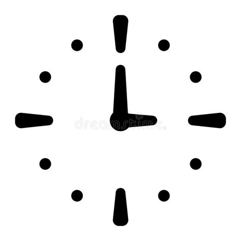 Analog Clock Icon Symbol Stock Vector Illustration Of Retro 287505049