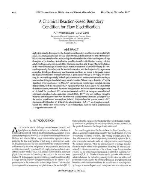 Pdf A Chemical Reaction Based Boundary Condition For Flow Electrification