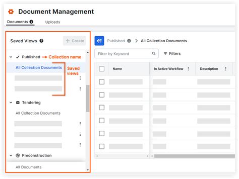 About Saved Views In The Document Management Tool Procore