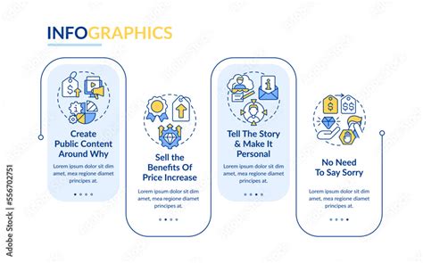 Raise Prices Without Losing Customers Blue Rectangle Infographic Template Data Visualization