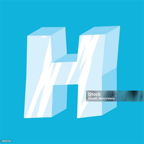 편지 H 얼음 폰트입니다 차가워요 알파벳입니다 글자를 고정 합니다 빙산 Abc 가입 0명에 대한 스톡 벡터 아트 및 기타 이미지 0명 겨울 결정체 Istock