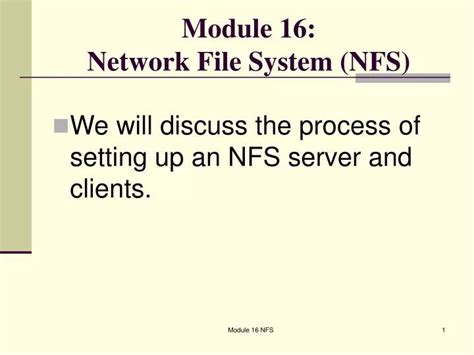 Ppt Module Network File System Nfs Powerpoint Presentation Free Download Id
