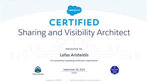 Aris Lefas On Linkedin Salesforcecertified Sharingandvisibilityarchitect