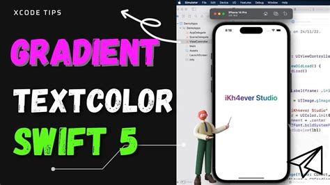 make gradient textcolor in uikit label swift5 xcode 14 youtube