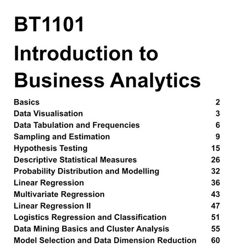 bt1101 introduction to business analytics hobbies and toys books