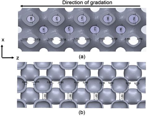 Dimension Of Pore Size And Wall Thickness Of A Graded Schwarz Primitive Download Scientific