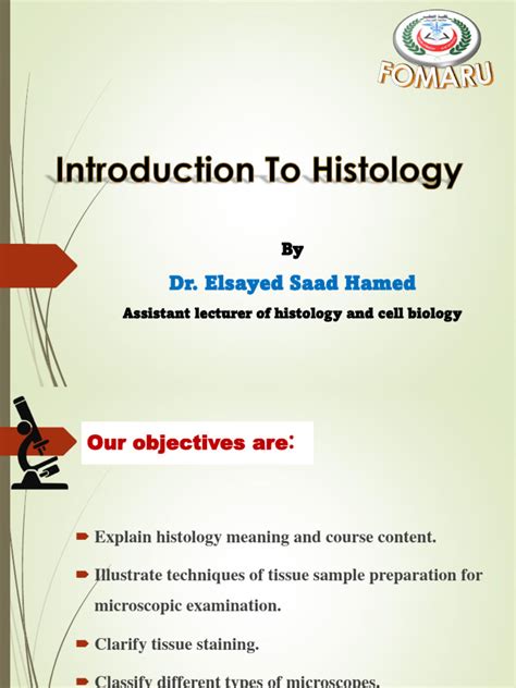 Histology Lecture 1 Introduction To Histology Pdf