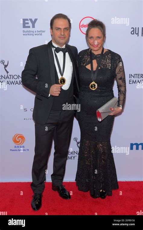 Roozbeh Kaboly And Iris Lammertsma Attend The 2019 International Emmy