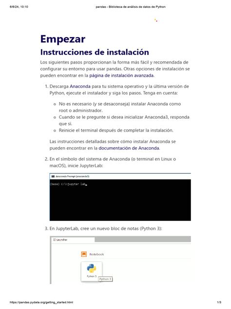 Pandas Biblioteca De Análisis De Datos De Python Pdf Ingeniería