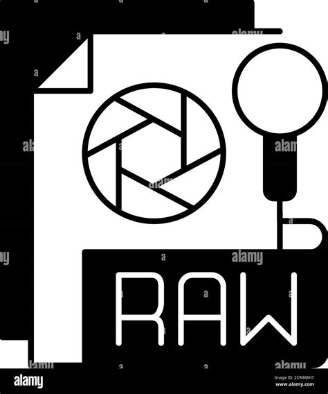Raw File Black Linear Icon Stock Vector Image And Art Alamy