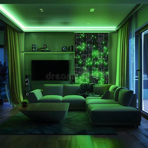 Smart Home Automation With Binary Code Stock Illustration