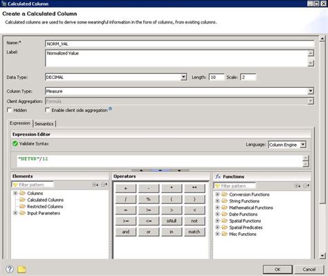 Sap Hana Calculated Column Calculation View Graphical View Column