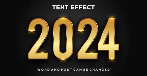 Premium Vector 2024 Editable Text Effect