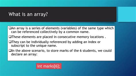 Arrays Pptx Arrays Pptx
