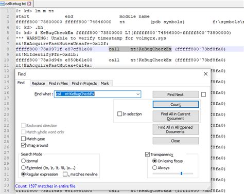 Windows In Windbg What Command Will Display All Function Names Or