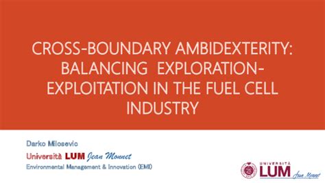 ppt balancing exploration and exploitation in the fuel cell industry