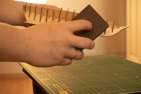 Assembling A Ship Model Stock Image Image Of Brown 267942119