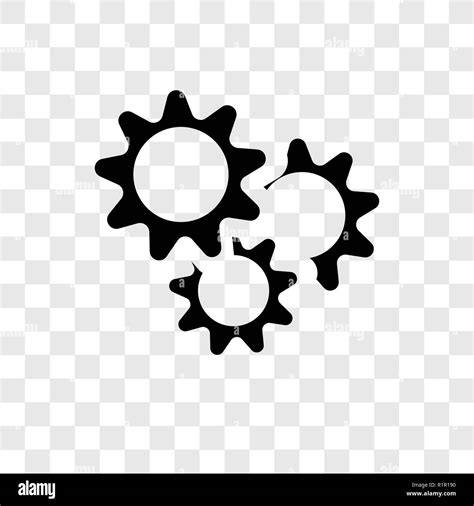 Settings Vector Icon Isolated On Transparent Background Settings Transparency Logo Concept