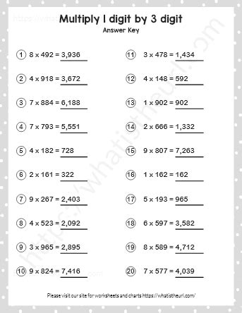Multiply One Digit By Digit Numbers Exercise Your Home Teacher