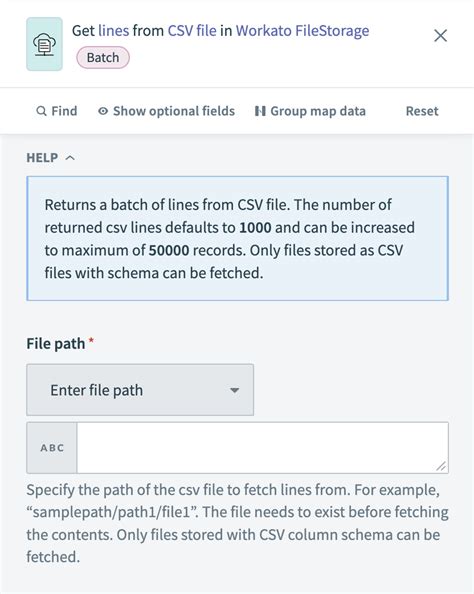 Filestorage Connector Get Lines From Csv File Action Workato Docs