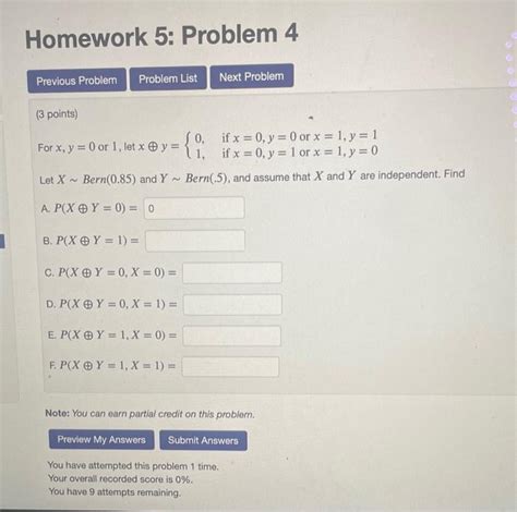 Solved 3 Points For X Y 0 Or 1 Let X⊕y {0 1 If X 0 Y 0