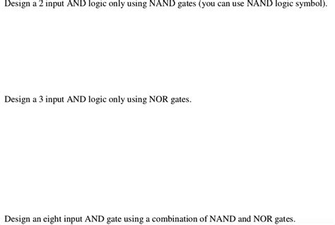 Solved Design A 2 Input And Logic Gate Using Only Nand Gates You Can