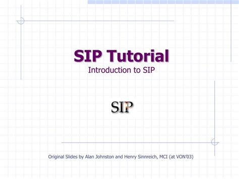 Ppt Sip Tutorial Introduction To Sip Powerpoint Presentation Free Download Id 3112112