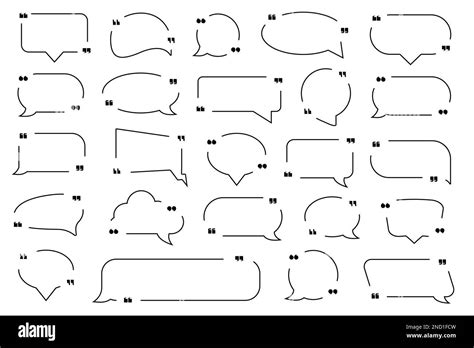 Big Set Of Quote Box With Speech Bubbles Frame Quote Textbox Collection Stock Vector Image