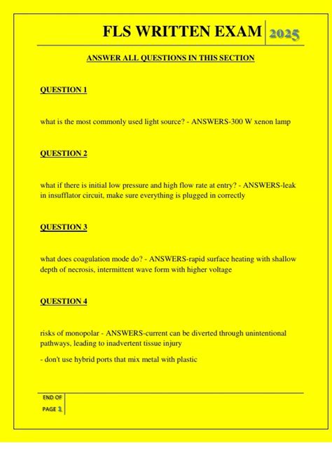 Fls Written Exam Questions And Answers 2025 Fls Written Stuvia Us