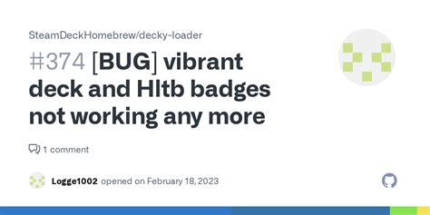 BUG Vibrant Deck And Hltb Badges Not Working Any More Issue SteamDeckHomebrew Decky