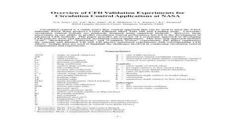 Download Pdf Overview Of Cfd Validation Experiments For Circulation