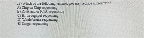 Solved Which Of The Following Technologies May Replace Chegg