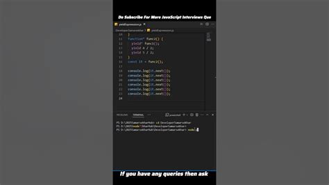 Javascript Yield Expression Method Javascriptjsscript