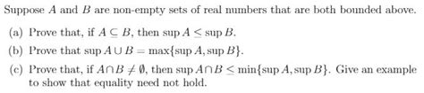 answered suppose a and b are non empty sets of… bartleby