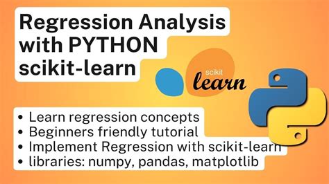 Regression Analysis With Python Scikit Learn Youtube