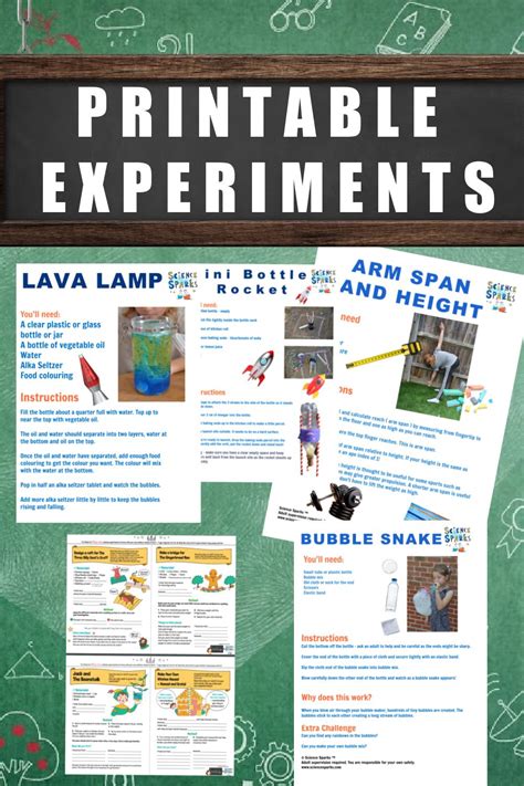 Free Science Printable Experiment Instructions Homeschool Science