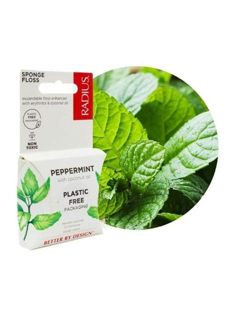 Radius Vegan Sponge Floss Peppermint 55 Yds Edamama