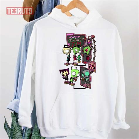Zim Design Of Doom Invader Zim Unisex Hoodie Teeruto