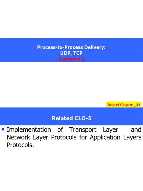 Process To Process Delivery With Udp And Tcp Pdf Transmission