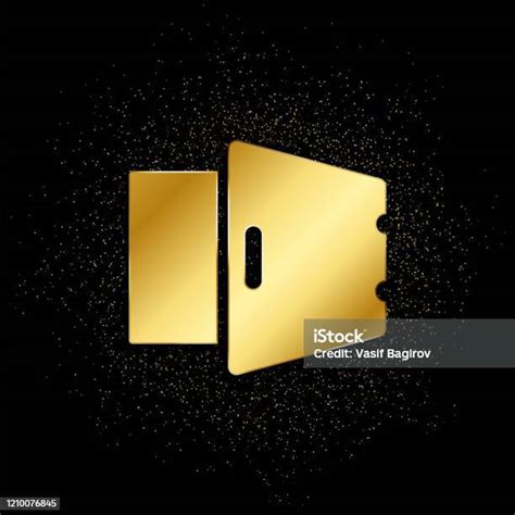 예금 열기 안전한 금 아이콘 황금 입자 배경의 벡터 그림입니다 0명에 대한 스톡 벡터 아트 및 기타 이미지 0명 1위