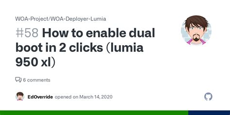 How To Enable Dual Boot In 2 Clicks Lumia 950 Xl · Issue 58 · Woa