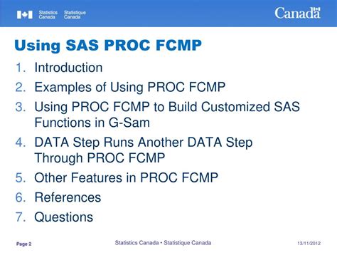 Ppt Using Sas Proc Fcmp Powerpoint Presentation Free Download Id