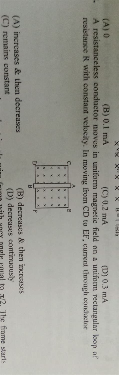 solved a 0 b 0 1 ma c 0 2 ma d 0 3 ma a resistanceless