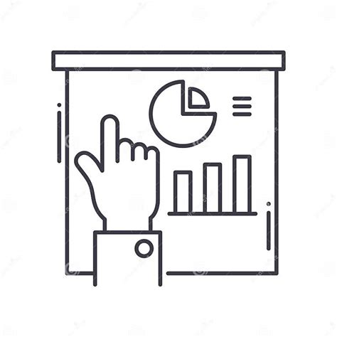 Data Presentation Icon Linear Isolated Illustration Thin Line Vector Web Design Sign Outline