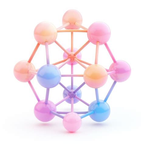 A Colorful Network Of Interconnected Spheres Premium Ai Generated Image