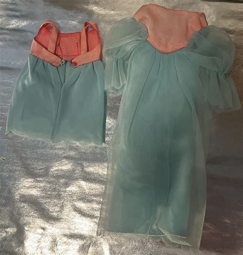 Vintage Mattel 1960s Barbie Cloud 9 1489 Robe And Top 4632299153