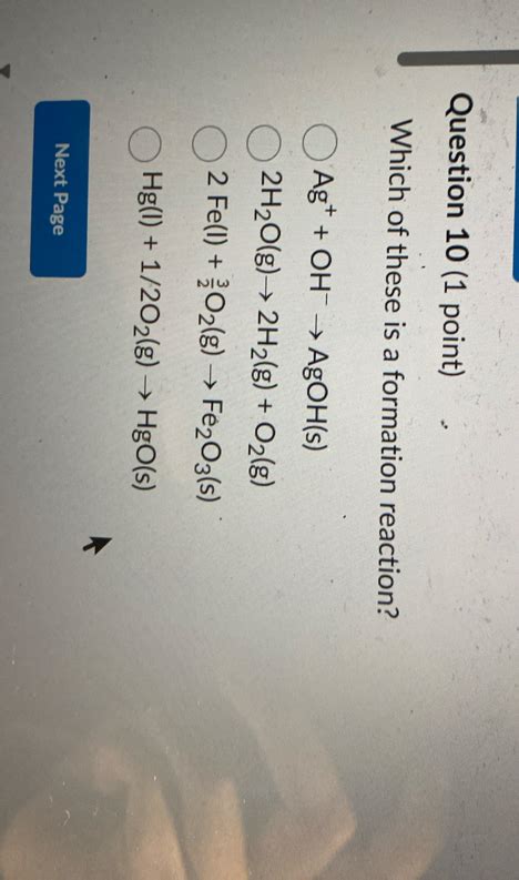 Solved Question 10 1 ﻿point Which Of These Is A Formation